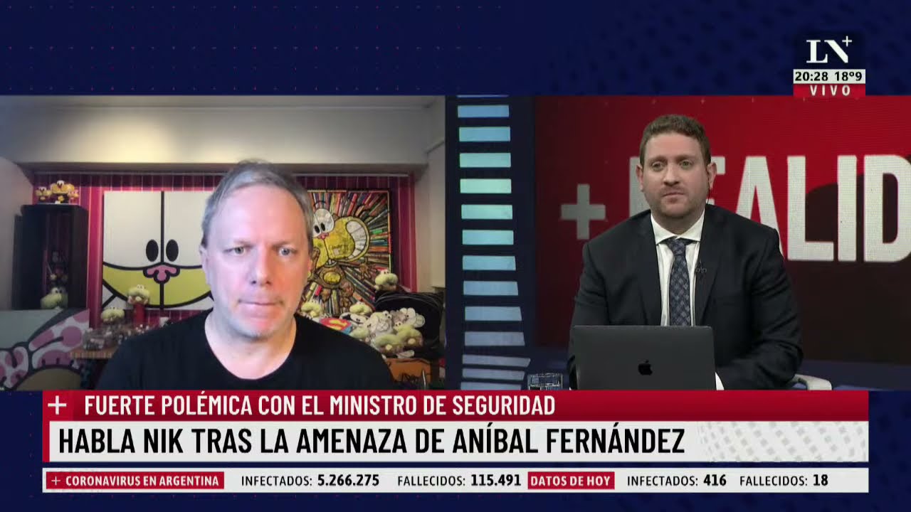 Habló el ilustrador Nik tras la amenaza de Aníbal Fernández - eldifusor